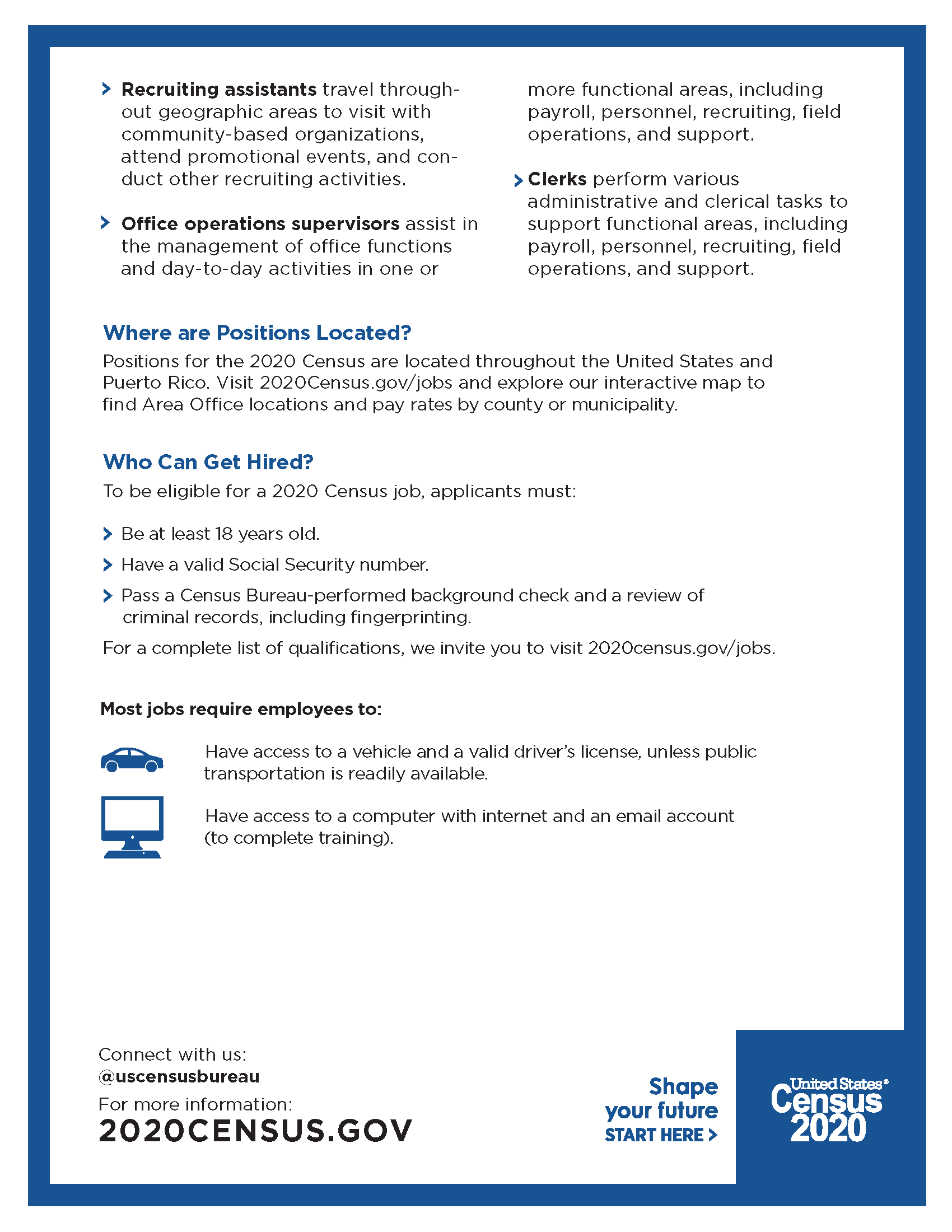2020 Census Job Opportunities